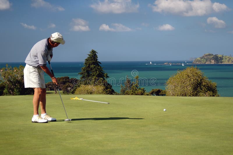 Golf - Putting stock image. Image of shoreline, player - 527741