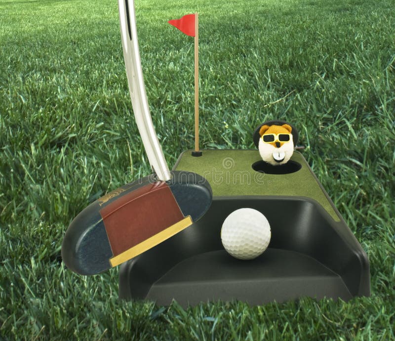 Mini golf, bat and ball stock photo. Image of four, minigolf - 126372692