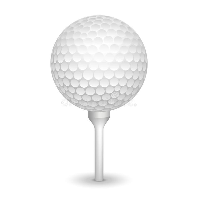 Golf Ball On Tee Stock Illustration Illustration Of Isolated 1766087