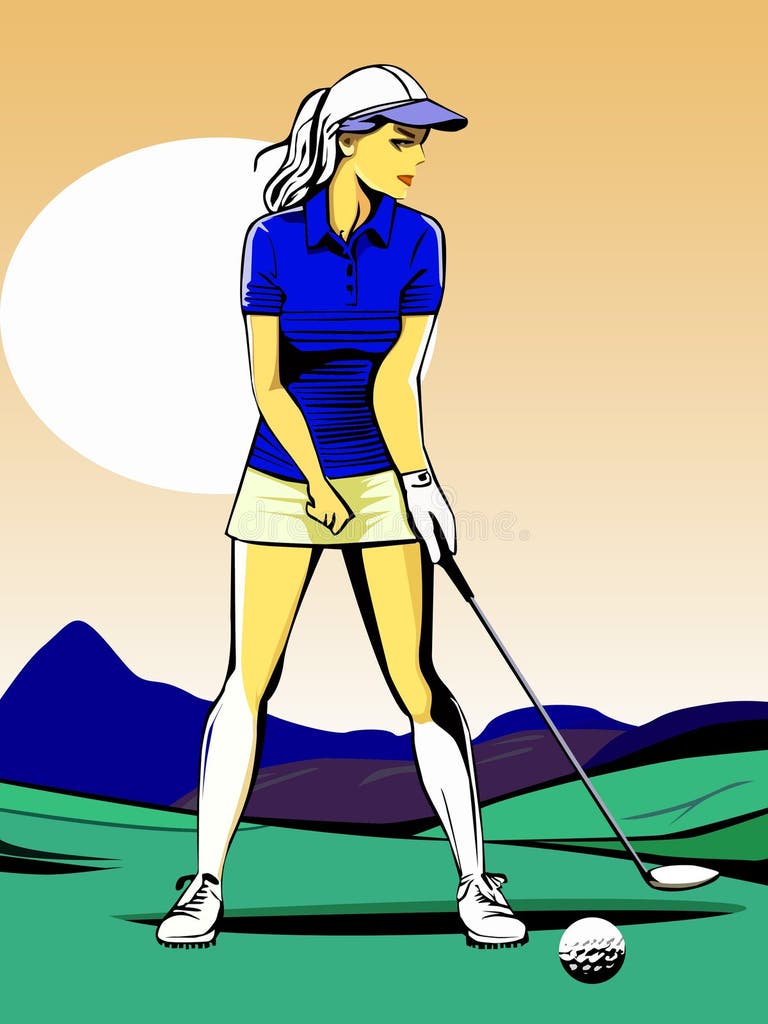 Female Golf Cartoon Stock Illustrations – 1,007 Female Golf Cartoon ...