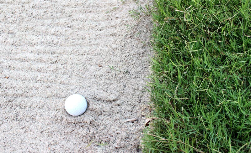 Golf on sand bunker stock image. Image of hazard, green - 70658623