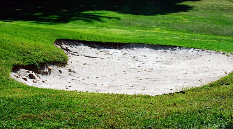 Golf Sand Trap stock photo. Image of bunker, land, hill - 16240210