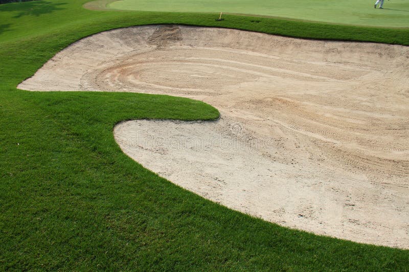 Golf Sand Trap at Golf Course Stock Image - Image of hazard, dune ...