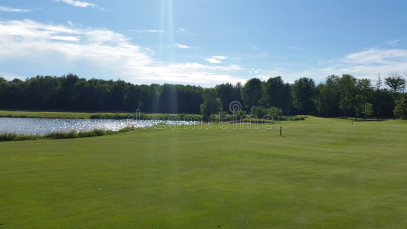 Golf Scenery stock image. Image of beautiful, lake, hole - 42633139