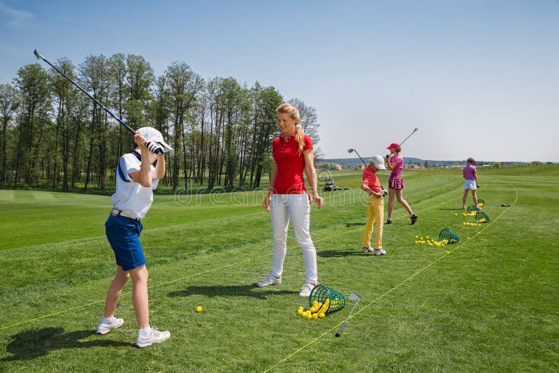 Golf school stock photo. Image of activity, active, kinder - 60019202