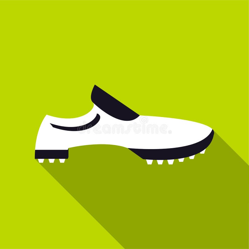 Golf Shoes Icon, Flat Style Stock Vector - Illustration of shadow ...