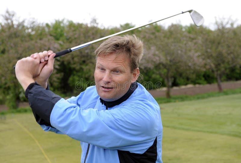 Golf shot stock photo. Image of posing, athlete, person - 5297968