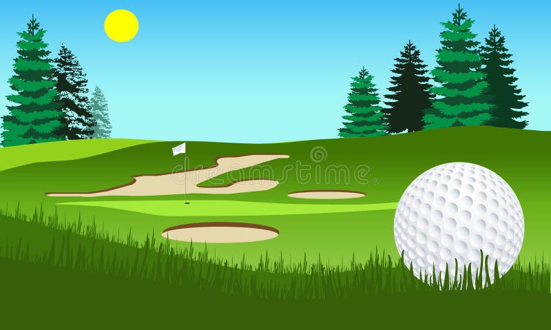 Golf shot stock vector. Illustration of shot, trap, drive - 57048420