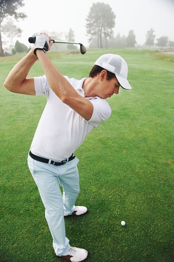 Golf shot man stock photo. Image of nature, iron, recreation - 36517042