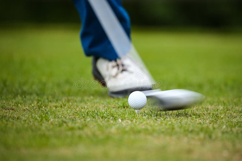 Golf, Shot Moment, Golfers are Putting Golf in the Evening Golf Course ...