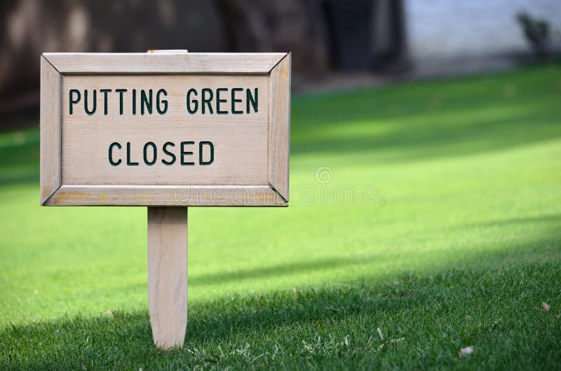 Golf Course Closed Sign stock photo. Image of notice - 37216728