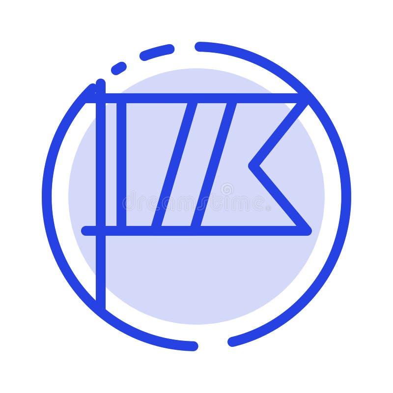 Golf, Sign, Sport, Flag Blue Dotted Line Line Icon Stock Vector ...