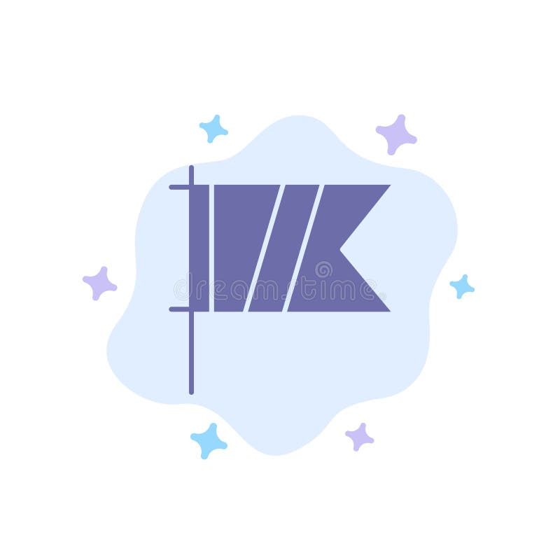 Golf, Sign, Sport, Flag Blue Icon on Abstract Cloud Background Stock ...