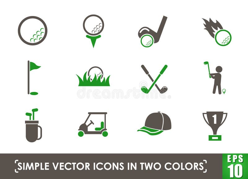 Golf simple vector icons stock vector. Illustration of match - 234260038