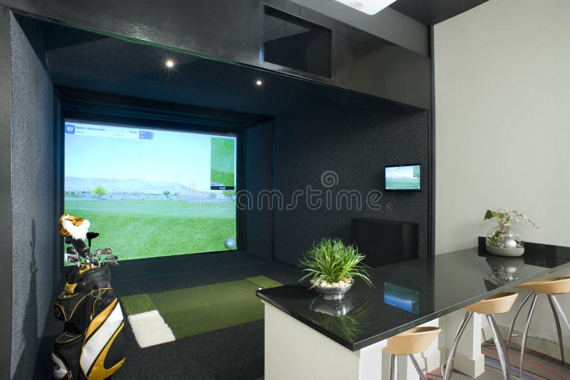 Golf Simulator stock image. Image of rich, virtual, club - 32123729