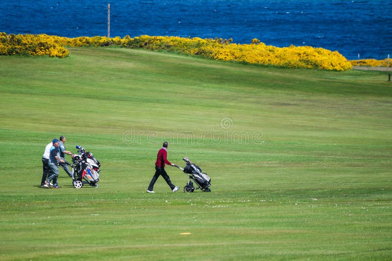Golf Site with Wonderful Sea Background and Cliffs Editorial ...