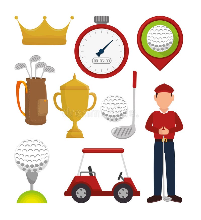 Golf sport design stock vector. Illustration of hobby - 60078920