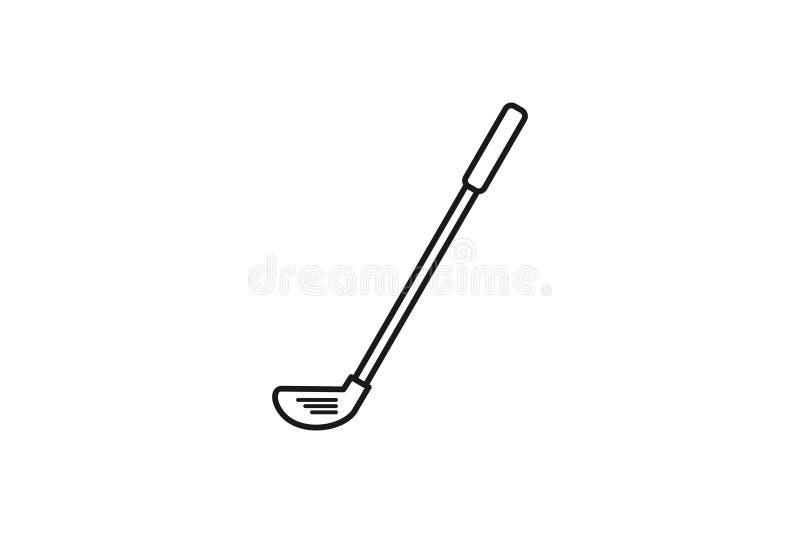 Golf Stick Sport Icon Outline Stock Illustration - Illustration of ...