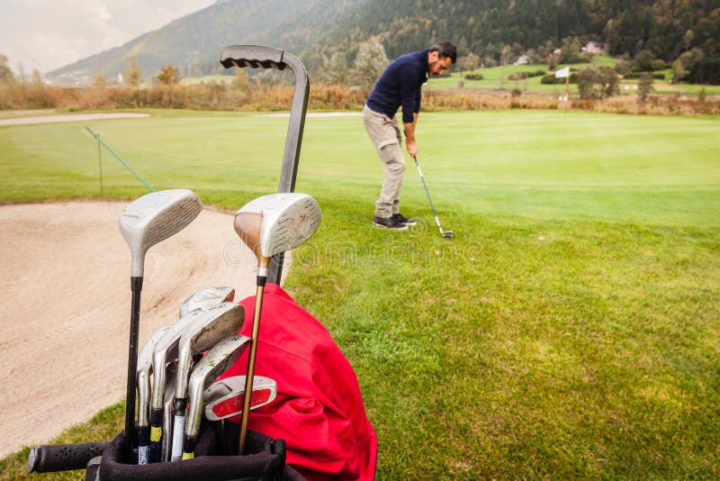 Golf sunday stock image. Image of outdoor, case, club - 56903979