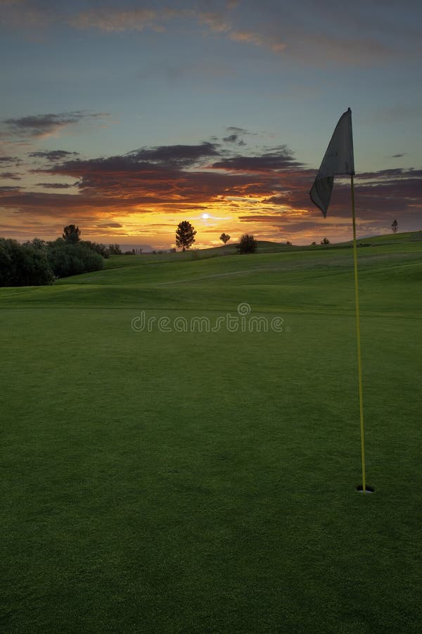 Golf sunrise 02 stock photo. Image of torso, sport, clouds - 2675886