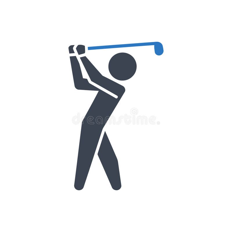 Golf Swing Icon stock vector. Illustration of icon, outdoor - 374474860