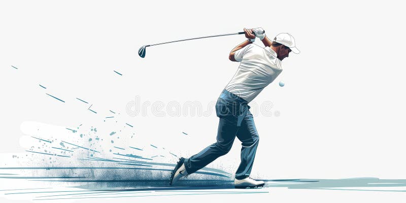 Golf Swing Illustration. Created by Generative Artificial Intelligence ...