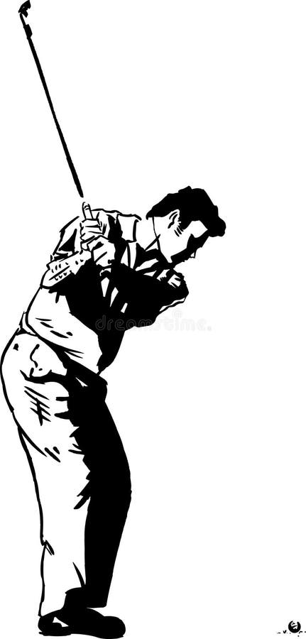 The Golf Swing Pose stock illustration. Illustration of golf - 2397457