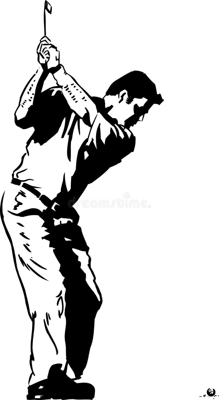 Golf Swing Pose Stock Illustrations – 1,109 Golf Swing Pose Stock ...