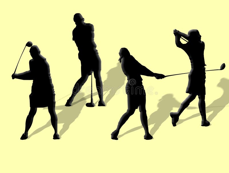 Swing Four stock illustration. Illustration of golfer - 45340773