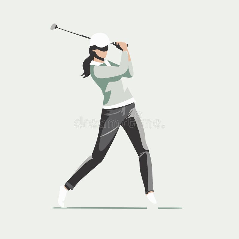 Golf Swing Vector Flat Minimalistic Isolated Illustration Stock Vector ...