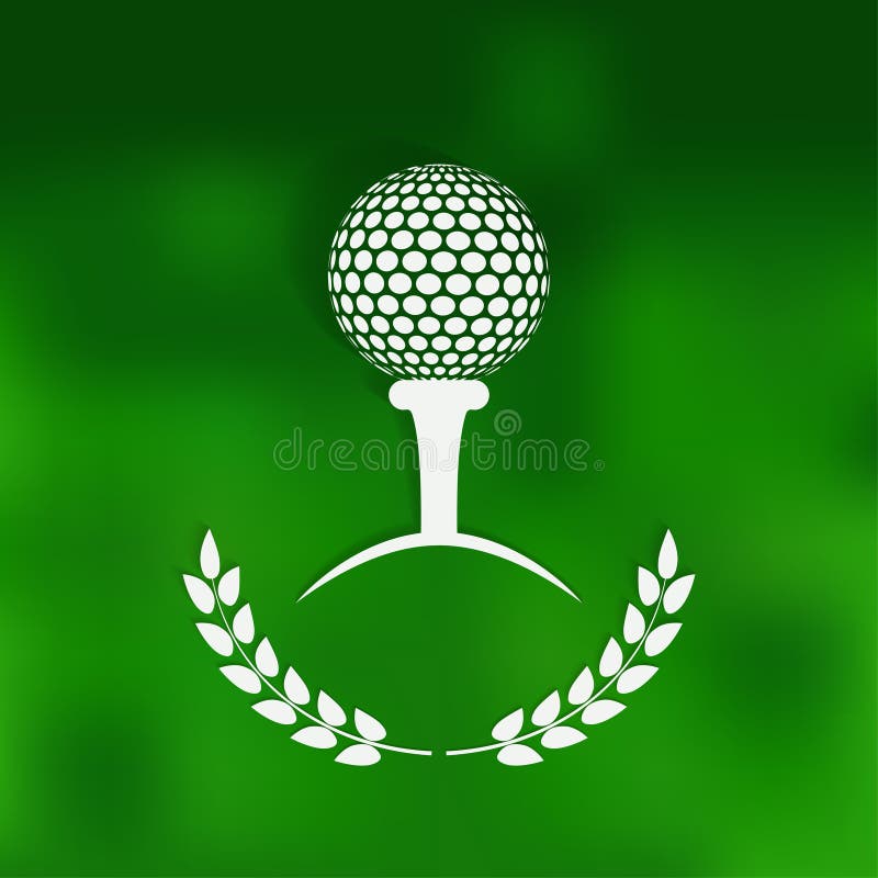 Golf Symbol Green Blurred Background Stock Vector - Illustration of ...