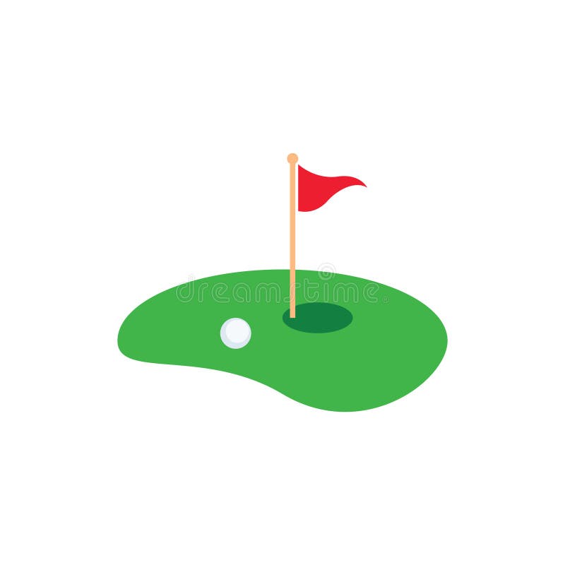 Golf symbol icon stock vector. Illustration of putt - 371154774