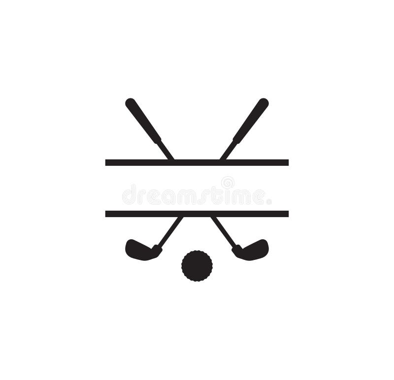 Golf symbol monogram stock vector. Illustration of game - 204014190