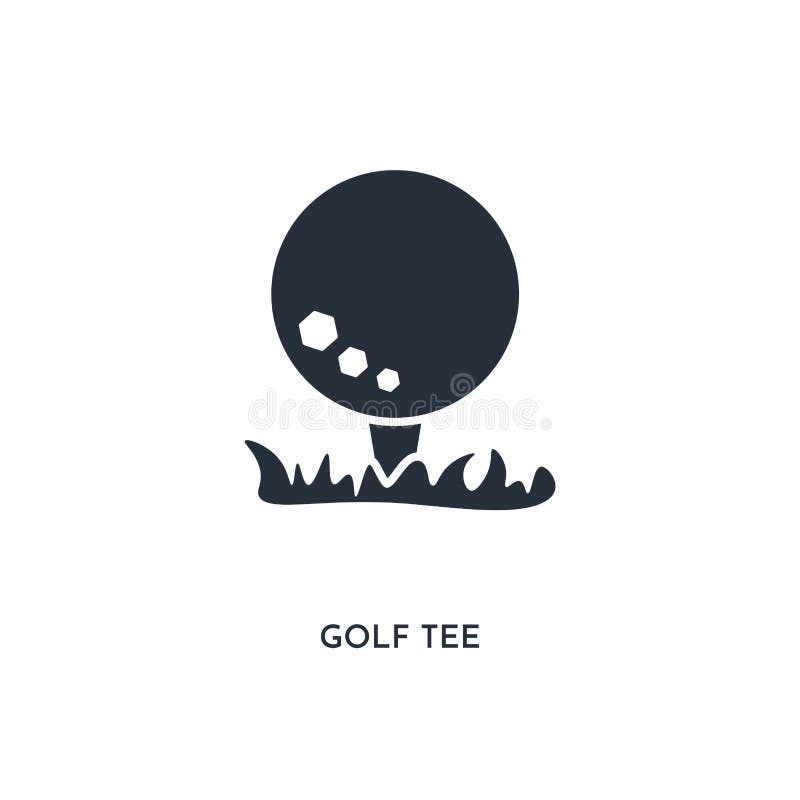 Golf Tee Icon. Simple Element Illustration. Isolated Trendy Filled Golf ...