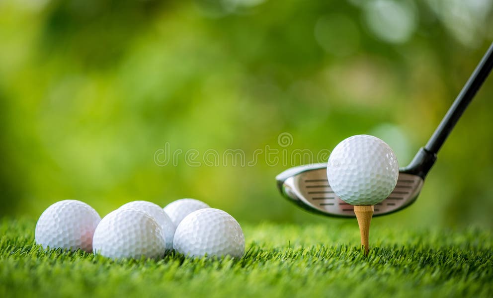 Golf tee off stock image. Image of golf, activity, lawn - 96564713