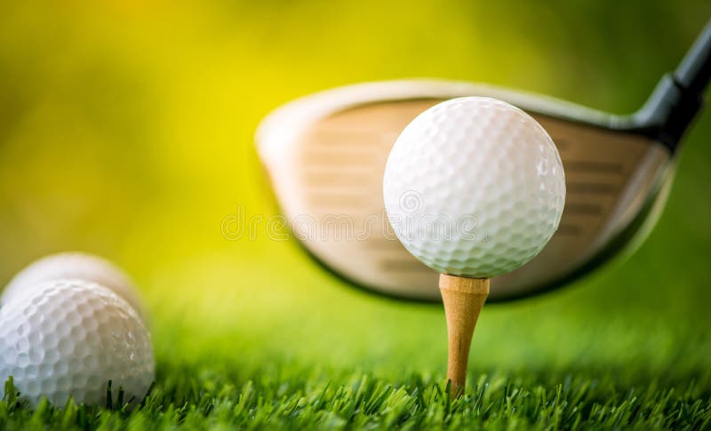 Golf tee off stock image. Image of practice, lawn, green - 96564735