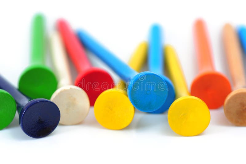 Golf Tees stock image. Image of objects, wood, isolated - 33621463