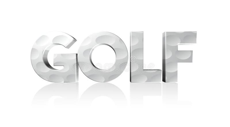 Golf Text Illustration Design Over White Stock Photo - Illustration of ...