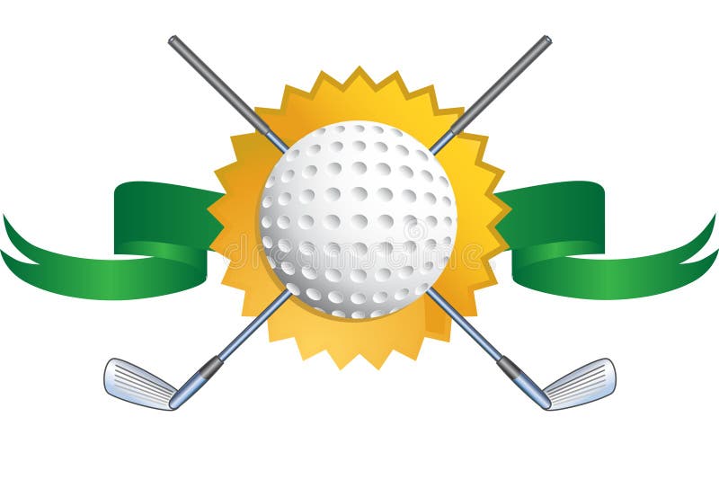 Golf Themed Background - Seal Stock Vector - Illustration of white ...