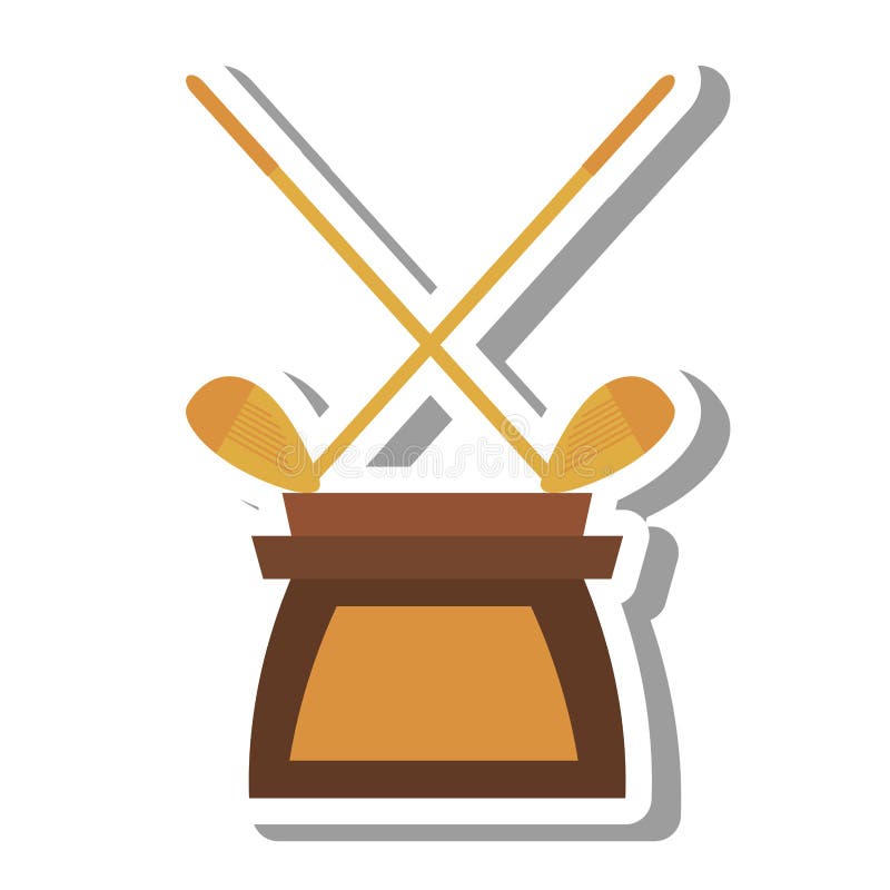 Golf Trophy Championship Isolated Icon Stock Vector - Illustration of ...