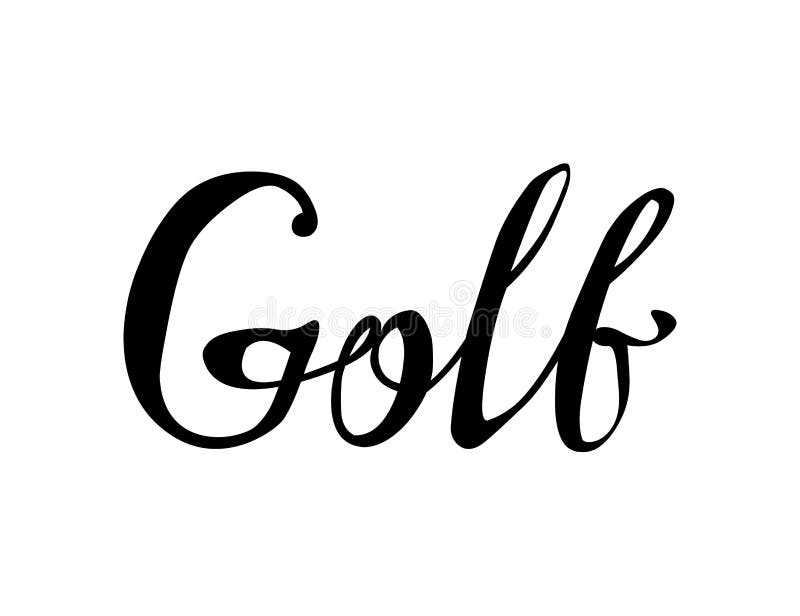 Golf. Vector Calligraphic Splash Paint Letters Word Stock Vector ...