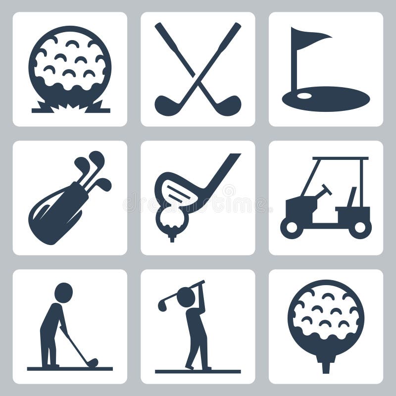 Golf stickers stock vector. Illustration of club, entertainment - 25442594