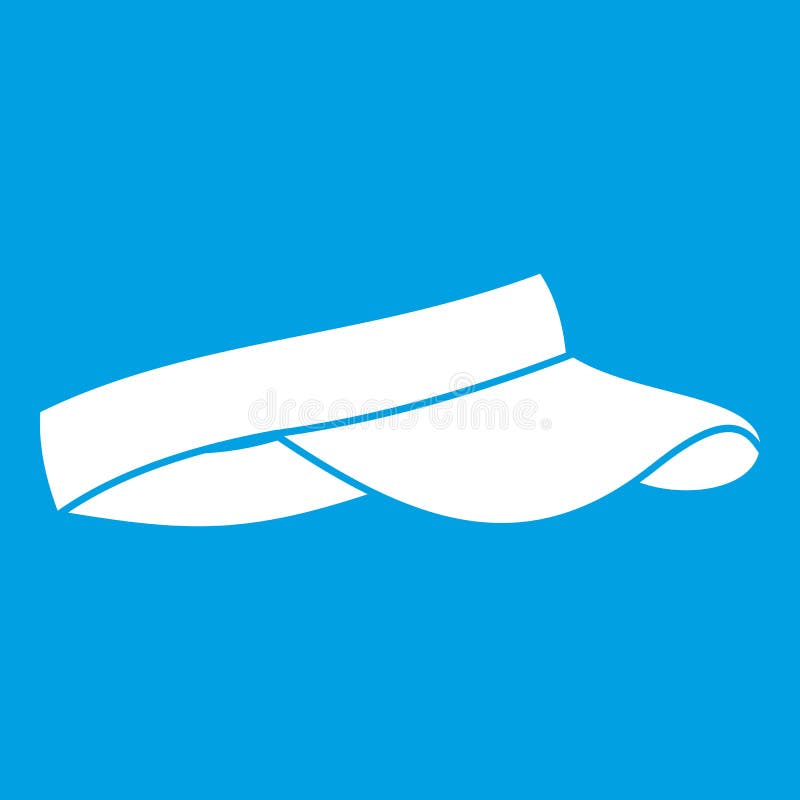Golf visor icon white stock vector. Illustration of sport - 96358829