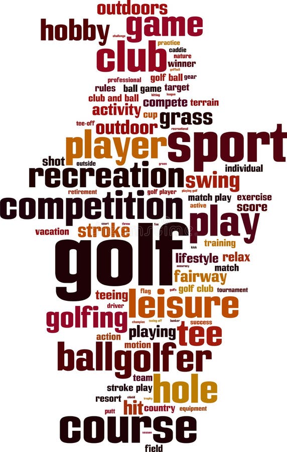Golf word cloud stock vector. Illustration of motion - 174872121