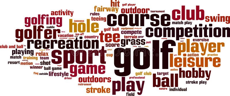 Golf word cloud stock vector. Illustration of grass - 142452746