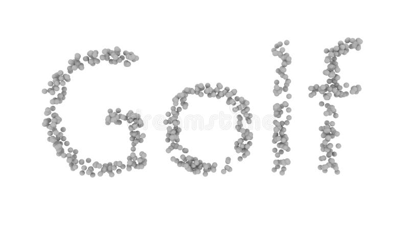Golf words from golf balls stock illustration. Illustration of isolated ...