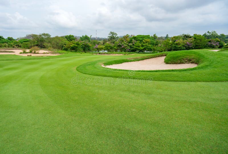 Golfcourse, Beautiful Landscape of a Golf Court with Trees and Green ...