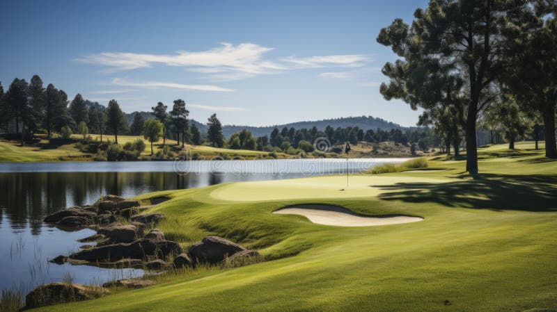 Golfcourse, Beautiful Landscape of a Golf Court with Trees and Green ...