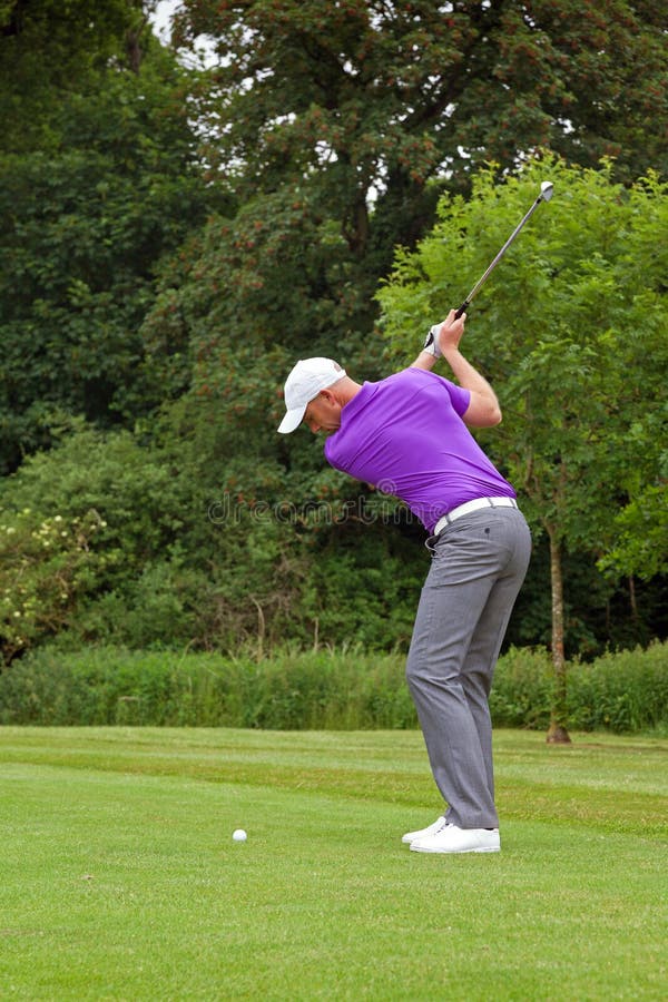 Golfer s Backswing stock photo. Image of club, green, wedge - 4952530