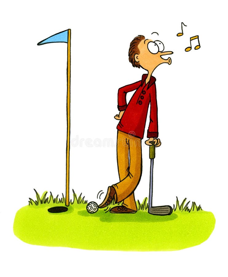 Golfer Cheating - Golf Cartoons Series Number 5 Stock Illustration ...